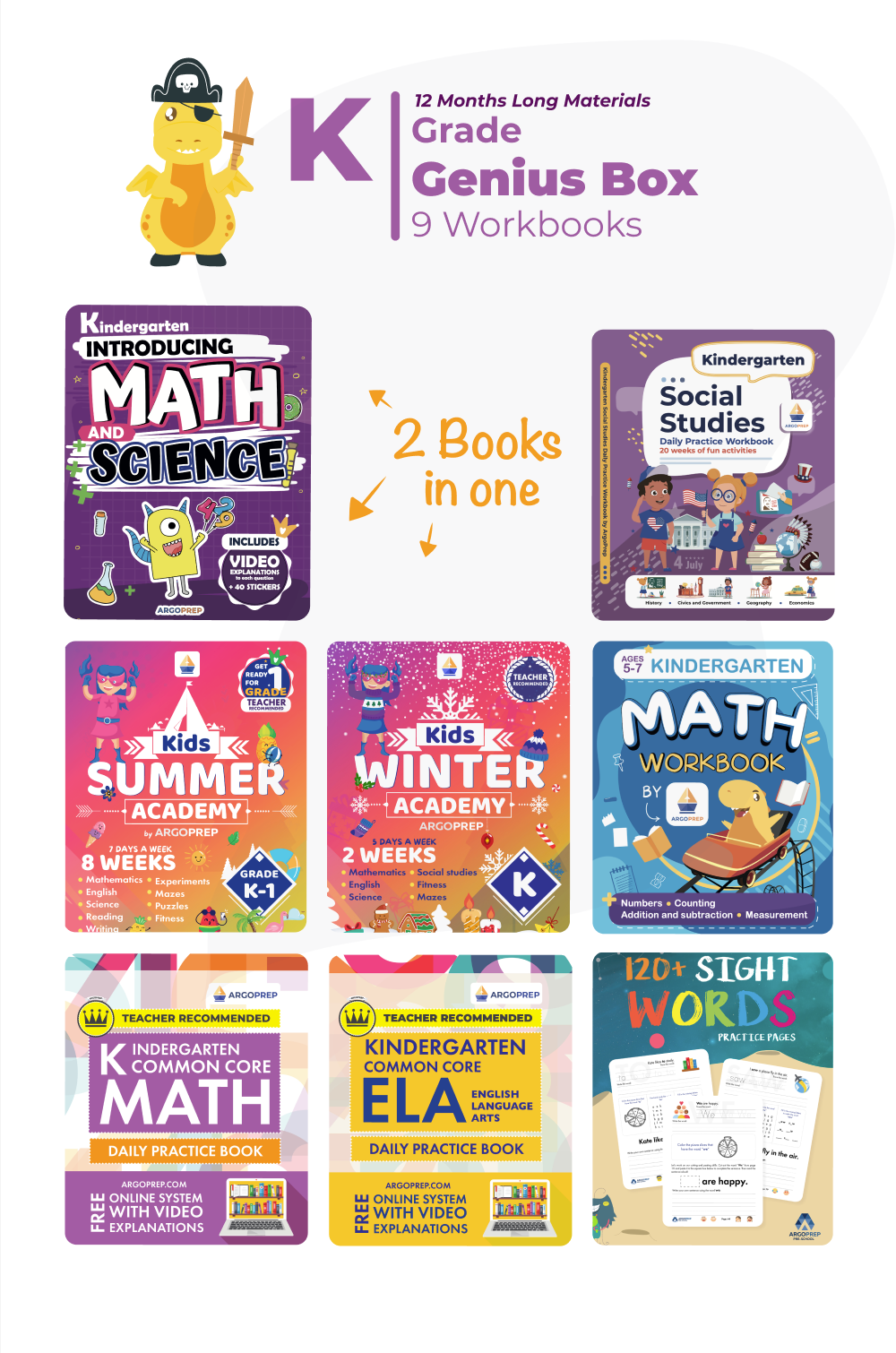 Kindergarten Ultimate Bundle (9 Workbooks) – ArgoPrep