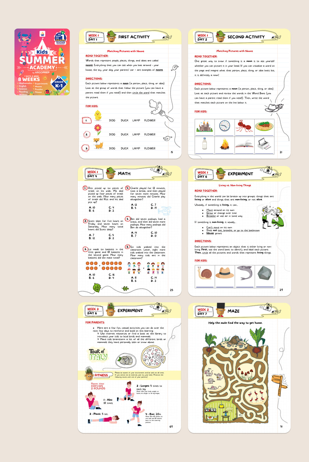 Kindergarten Ultimate Bundle 10 Workbooks Argoprep