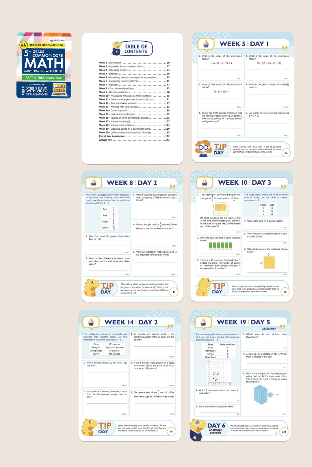 5th Grade Math Workbook (Free Response) – ArgoPrep
